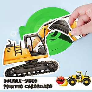 WERNNSAI Construction Hanging Swirls -24 PCS Construction Party Decorations Construction Zone Party Ceiling Swirls Dump Truck Foil Wall Ceiling Streamers for Boys Baby Shower Birthday Party Supplies