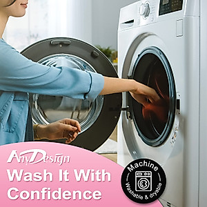 AnyDesign Hello Spring Kitchen Towels Spring Floral Blossoms Dish Towel 18 x 28 Inch Gray White Buffalo Plaids Flower Hand Drying Tea Towel for Cooking Baking Cleaning Wipes, Set of 2