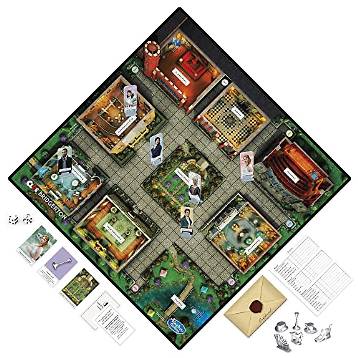 Hasbro Gaming Clue: Bridgerton Edition-BoardGame for Ages 17+Game for Bridgerton Fans for 3-6 Players, Inspired by Shondaland's Original Series on Netflix