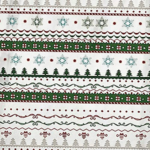 Dinjoy Christmas Holiday Throw Blanket, Snowflake Christmas Tree Green White Fuzzy Sherpa Fleece Plush Bed Throw Kid Xmas New Year, Fluffy Blanket for Bed Sofa Couch Car 50x60 Inches