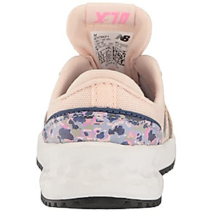 New Balance Kid's X70 V1 Bungee Sneaker, Vintage Rose/Moon Shadow/Vibrant Pink, 2 Wide Infant