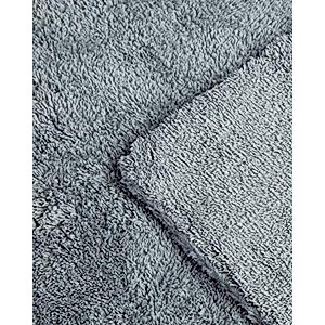 Adam's Borderless Grey Edgeless Microfiber Towel - Premium Quality 480gsm, 16 x 16 inches Plush Microfiber - Delicate Touch for The Most Delicate Surfaces (12 Pack)