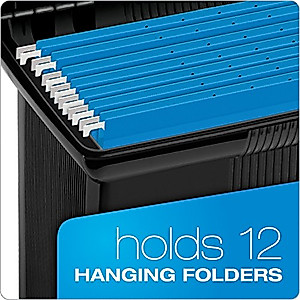 Pendaflex Portable File Box, Black, 11" H x 14" W x 6-1/2" D (41732)