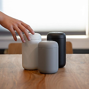 Fellow 16 oz Carter Wide Travel Mug - Wide Mouth Vacuum-Insulated Stainless Steel - Tea and Coffee Tumbler - Travel Coffee Mug with Ceramic Interior - Matte White