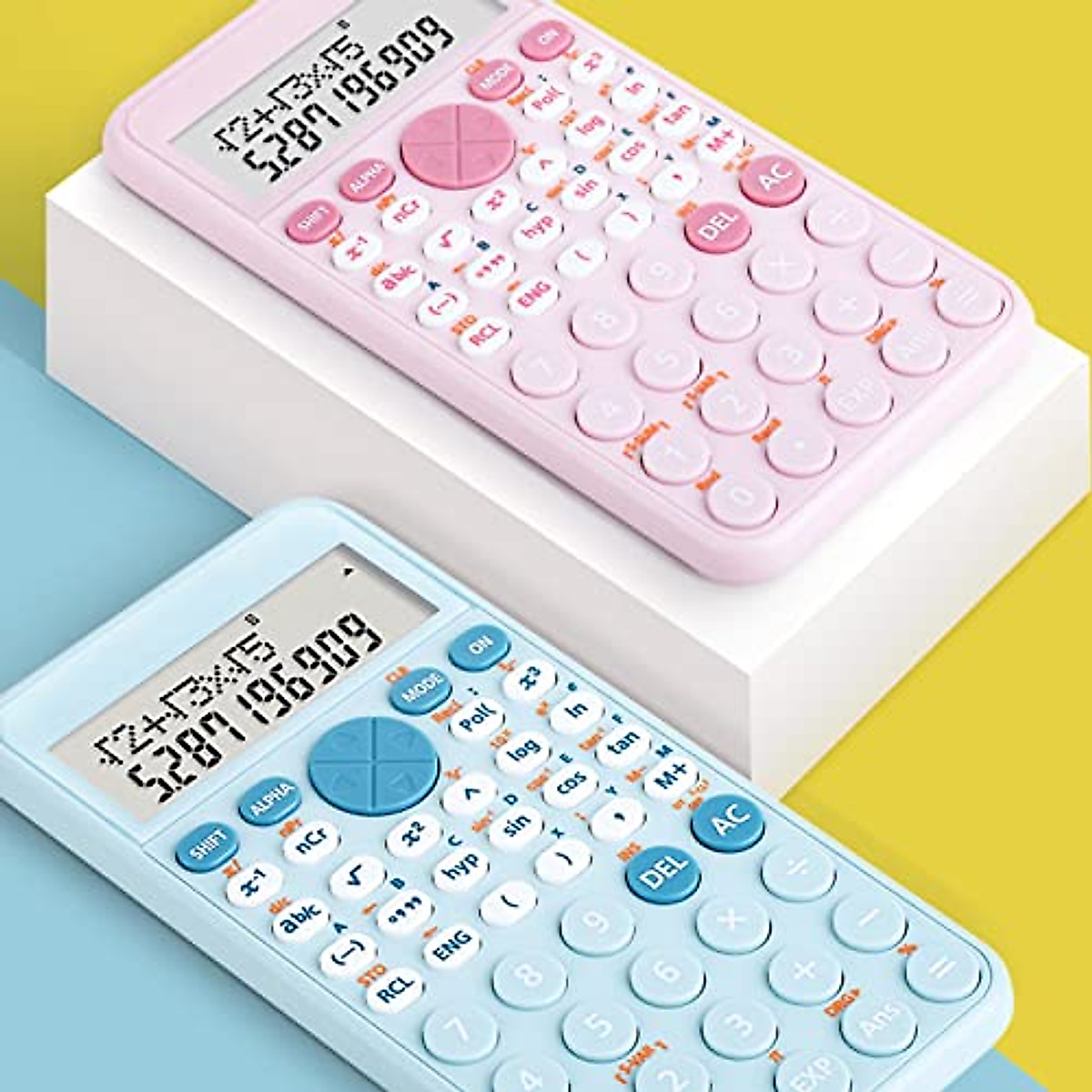 Altsuceser 2 Line Electronic Scientific Calculator 240 Functions Arithmetic Calculator Large Display Math Calculator for Student Teacher Classroom High School College School Business Offices Blue
