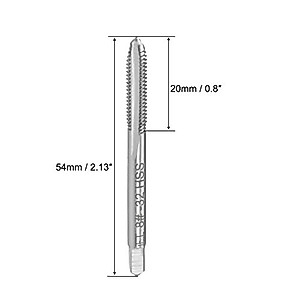 uxcell Machine Tap #8-32 UNC Thread 2B Class 3 Flutes High Speed Steel Screw Threading Tap Tapping Tool 5pcs