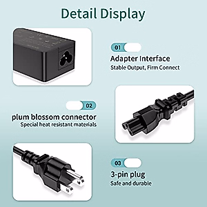 Chromebook Charger - 45W 65W USB C Laptop Charger, Fast Charging for Lenovo HP Dell Samsung Asus Acer Google Chromebook Charger, fit USB Computer Chargers for Laptops, Type c AC Adapter Power Cord