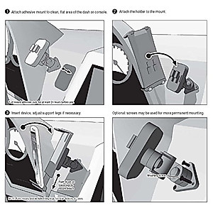 Arkon Adhesive Car Phone or Midsize Tablet Holder Mount for Samsung Galaxy S10 S9 S8 Note 9 8 Retail Black