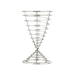 G.E.T. 4-88068 Stainless Steel Stainless Steel Spiral Cone French Fry Holder Stainless Steel Specialty Servingware Collection