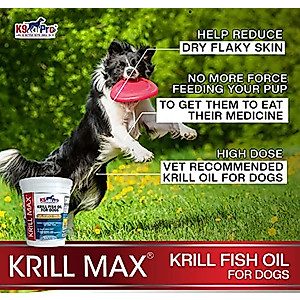 Krill Oil for Dogs Omega Bites - Fish Oil for Dogs - Dog Shedding Supplement - Deshedding Vitamins Anti Itch Omega Chews Krill Oil Dog Chews Antioxidant for Shed Control Omega 3 6 9 for Dogs