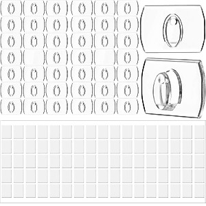 Tatuo 60 Pieces Mini Decorating Hook Clips, Holiday Light Hooks, Decorating Clips for String Lights, Multi Function Decoration Hanging Clip for Home, Outdoor(0.71 x 0.51 Inch,Clear)