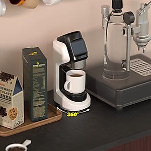 VOLCANOES CLUB Lazy Susan Turntable Organizer - 6 Inch Heavy Duty Rotating Swivel Stand with Steel Ball Bearings for Cake, Kitchen Cabinets, Monitor, TV, Painting, Display (30lb Capacity/White)