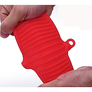 JCBIZ 2-Pack Silicone Oven Mitts Heat Resistant Microwave Cooking Baking Tools Kitchen Accessory Skid Pinch Grips Gloves Silicone Pot Holder Blue