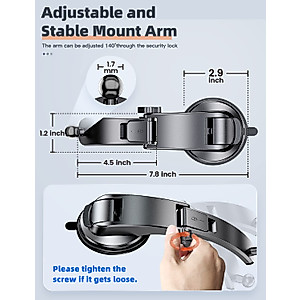 eSamcore Dashboard Tablet Holder for Car Suction Cup Car Mount with Large Clamp for All 6"-11" Apple iPad Samsung Galaxy Tab Tablet