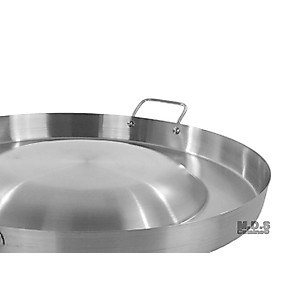 M.D.S Cuisine Cookwares Comal Stainless Steel 21" Acero Inoxidable Convex Outdoors Stir Fry Heavy Duty