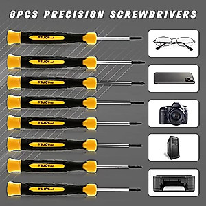 YSJOYTOOL 131-Piece Magnetic Screwdriver Set with Plastic Ranking, Includes Precision screwdriver and Pick & Hook, Ratchet Driver and Hex key, DIY Tools for Men Tools Gift