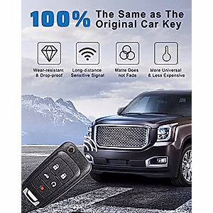 CAUORMOTE Keyless Entry Remote Flip Car Key Fob for Chevy Cruze Camaro Equinox Impala Malibu Sonic (OHT01060512), Set of 2