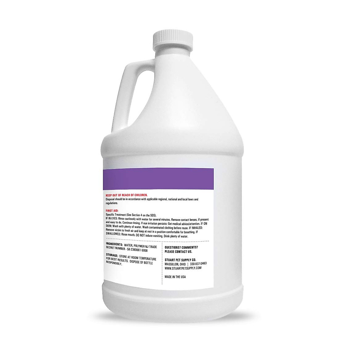 Stuart Pet Supply Co. Professional Strength Deep Clean (Gal.) 3X Carpet Cleaner Solution & Deodorizer, Concentrated Encapsulating Carpet Shampoo, Pet Odor & Dirty Carpet Cleaning Solution 128 fl oz.