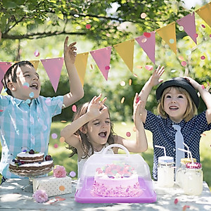 LIFKOME Portable Cake Carrier Handle Cake Container Holder Lid Cake Stand Transport Storage