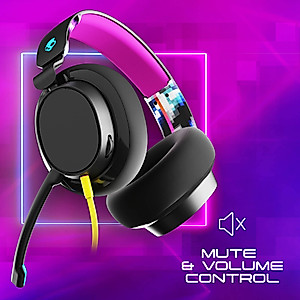 Skullcandy SLYR Multi-Platform Over-Ear Wired Gaming Headset, Works with Xbox Playstation and PC - Black