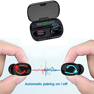 PHONIL TWS Headphones Wireless Earbuds Earphones for Moto G Stylus 5G Phone, True Stereo Headset Hands-Free Mic Charging Case Compatible with Motorola Model ,Black, PH-PH20935B3F-3