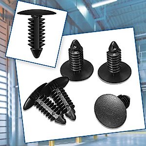 Yulejo 100 Pcs Medium Multi Gauge Rivet Patio Strapping Fasteners 3/16 Inch or 7/32 Inch Hole Lawn Chair Webbing Patio Chair Repair Kit for Outdoor Furniture Lounge (Black)