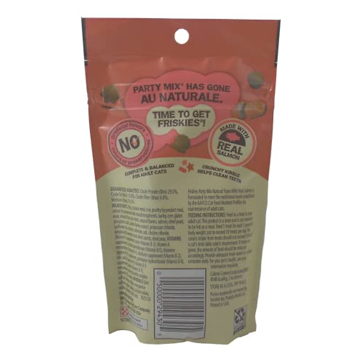 Friskies Party Mix Naturals Treats for Cats 3 Flavor Variety Bundle with 2 Toys, (1) Each: Chicken, Salmon, Tuna (2.1 Ounces)