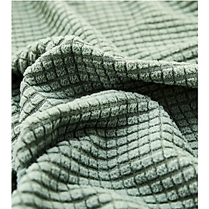 DuANgu Jacquard Sofa Slipcovers L Shape Stylish Sofa Cover Super Stretch Machine Washable Couch Covers Great for Kids & Pets -Blue-4 Seater+4 Seater