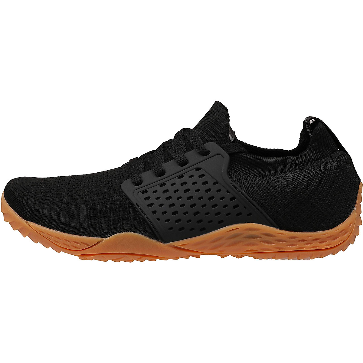 WHITIN Men's Trail Running Shoes Minimalist Barefoot 5 Five Fingers Wide Width Toe Box Size 11 Training Gym Workout Fitness Low Zero Drop Sneakers Treadmill Free Athletic Ultra for Male Black Gum 44