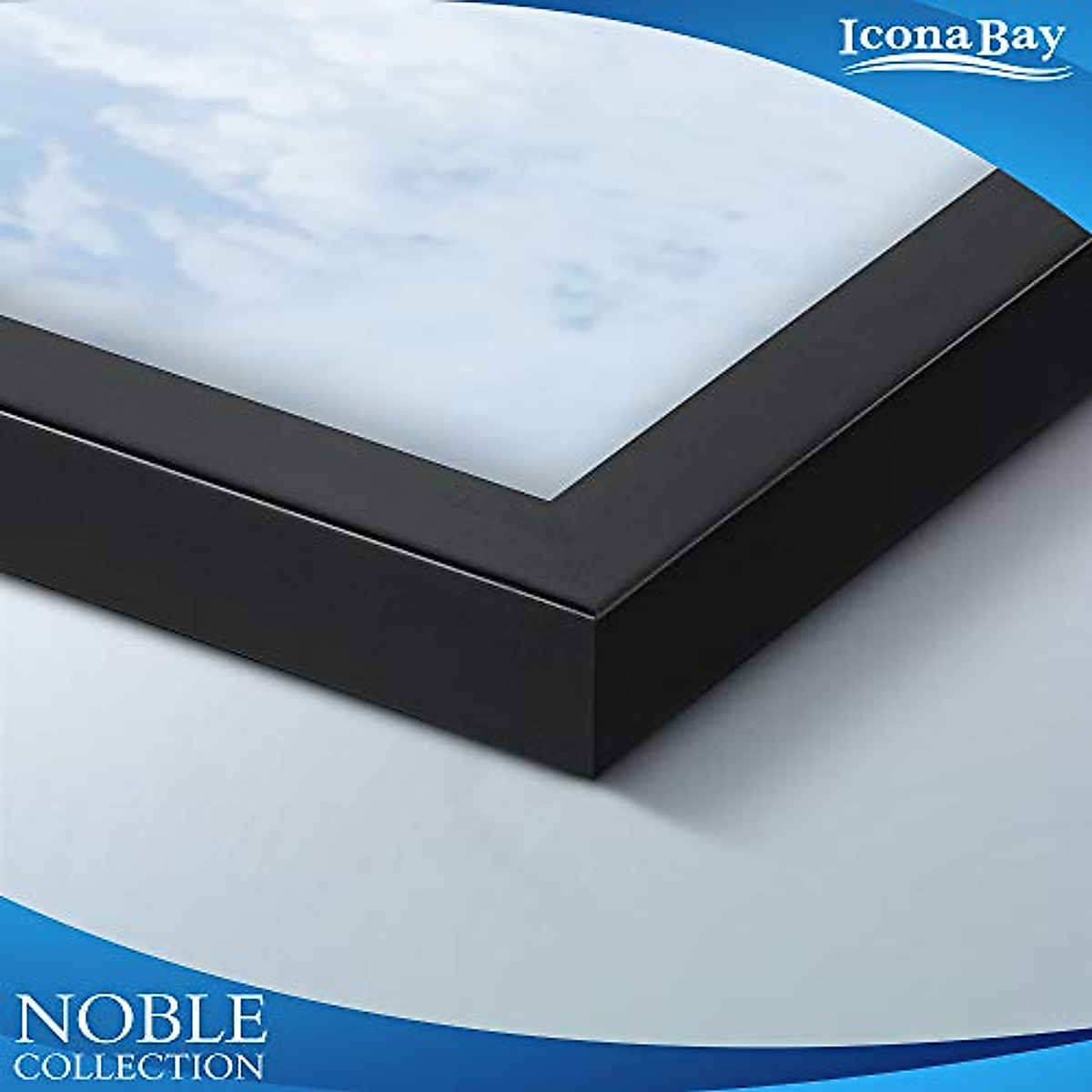 Icona Bay 5x7 Black Picture Frame, Modern Professional Frame, Noble Collection
