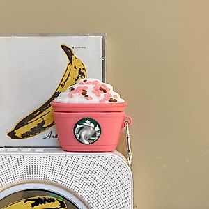 Abipuir [2Pack] Airpods Pro Case Cover,3D Cute Cartoon Funny Kawaii Shockproof Protective Soft Silicone Airpod pro Case Designed with for Apple AirPods pro Charging Case (Pink and Brown)