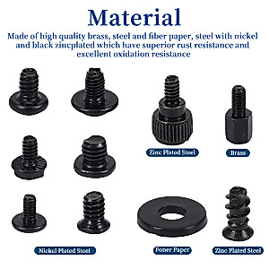 400PCS Computer Screws Motherboard Standoffs Assortment Kit for Universal Motherboard, HDD, SSD, Hard Drive,Fan, Power Supply, Graphics, PC Case for DIY & Repair