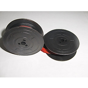 Original Olivetti A730, A770, Lexicon 80, Linea 88, Linea 98, Scribe, Standard, Studio 42, Studio 44, 45, 46, Tekne 3 and Valentine Typewriter Ribbon, OEM, Black and Red, Twin Spool by FJA Products