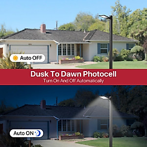 Kifflux 200W LED Parking Lot Lights Arm Mount 30000LM 5000K 120V LED Parking Lot Lights Commercial Grade with Photocell LED Pole Lights Outdoor Lights for Yard/Parking Lot- 2Pack 7Years Warranty