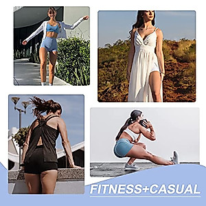 CAMPSNAIL Workout Biker Shorts Women - 3"/5"/8" High Waisted Tummy Control Spandex Booty Volleyball Shorts for Yoga Dance