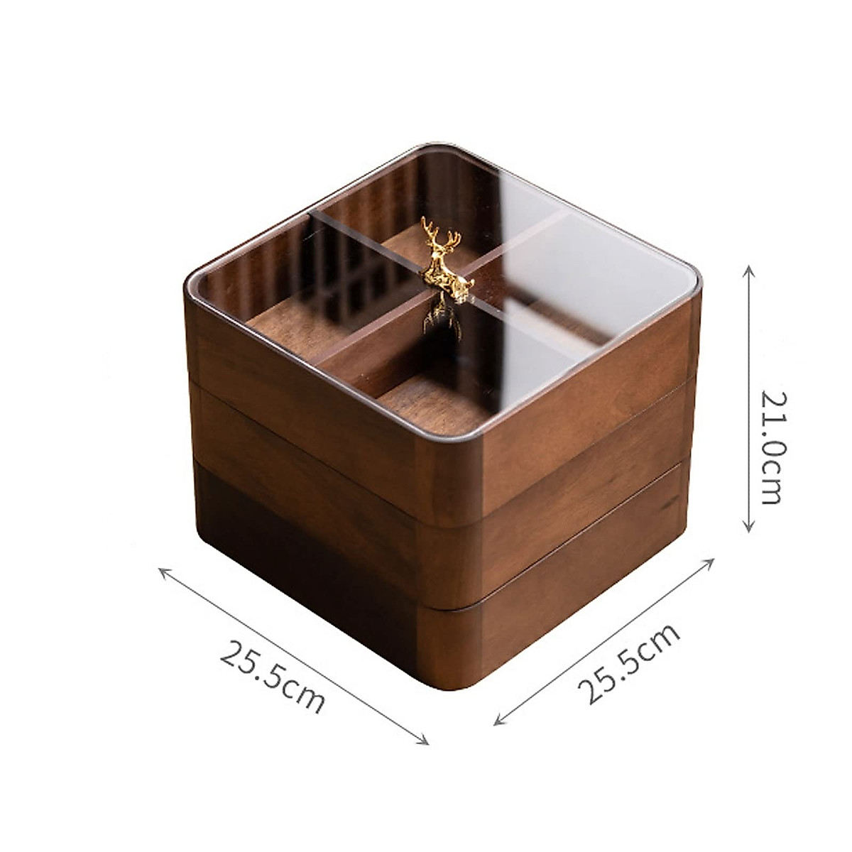 AMABEAgwsnh Kitchen Organization Solid Wood Household Commercial Dried Fruit Storage Box Partition with Lid Snack Snack Dried Fruit Box