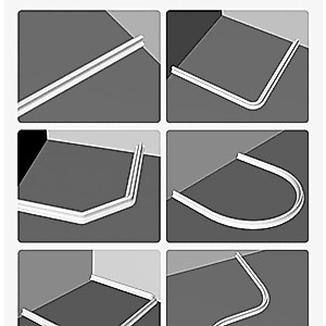 Shower Tray Sealing Strip Bathroom Collapsible Retaining Strip, Frameless Shower Threshold, Water Barrier for Bathtub, Bathroom and Kitchen, Keeps Water Inside Threshold