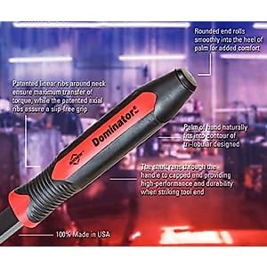 Mayhew Tools 14120 Dominator Pro Curved Pry Bar, 58", Red