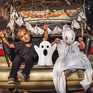 Bencailor Halloween Ghost Table Decorations Halloween Honeycomb Centerpieces Ghost Table Centerpiece Halloween Party Decoration Ghost Table Topper for Halloween Party Home Room Desk Decor (6 Pcs)