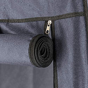 Savins 69" High-Leg Non-Woven Fabric Assembled Cloth Wardrobe Grey