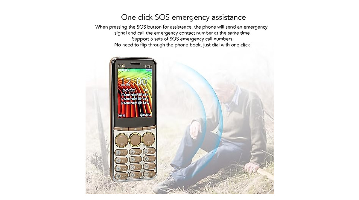 GSM Unlocked Mobile Phone for Seniors - SOS & Big Buttons