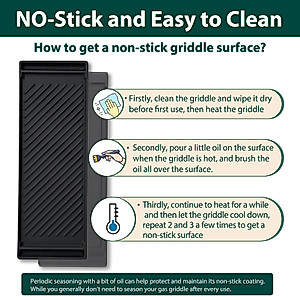 DG61-00859A Stove Griddle Replacement Parts for Samsung Gas Stove Griddle Plate Samsung Reversible Griddle Cast Iron Griddle Pan Stove Top NX58H5600SS Parts Samsung Griddle for Gas Range 1 Pack