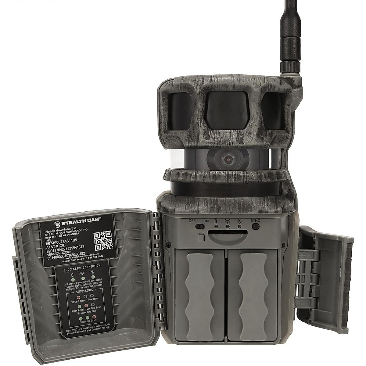 Stealth Cam Revolver 36MP Trail Camera with 1080P HD Video at 30 FPS, 0.4 Sec Trigger Speed, 360° Panoramic View, Built-in GPS, Verizon/AT&T Cellular, 32GB SD Card, Cloth, and Solar Panel