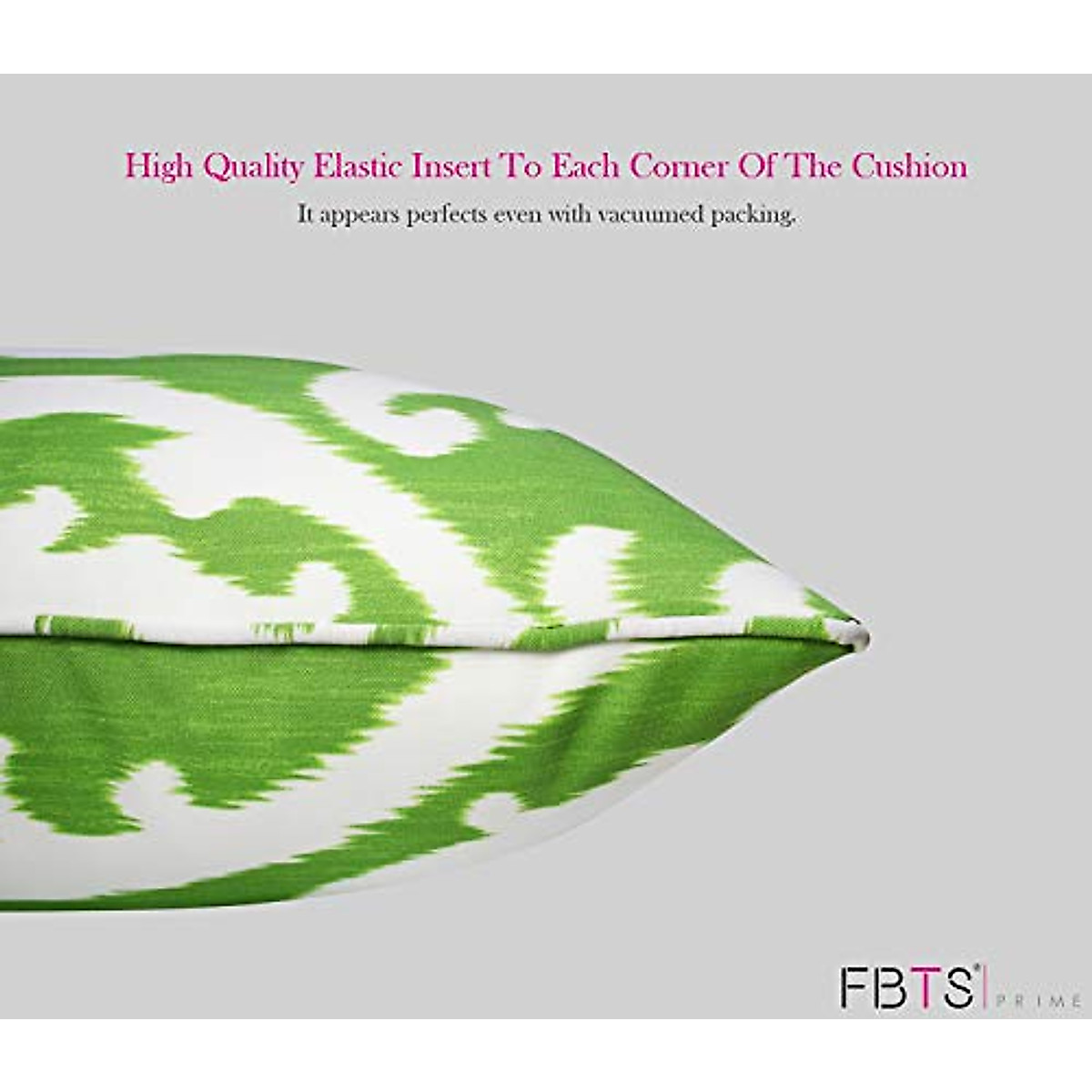 Outdoor Waterproof Decorative Seat Cushions Set for Patio Furniture, 20x20 Inch Fade Resistant Tufted Chair Cushions and Patio Garden Throw Pillows with Inserts for Couch Bed Sofa, Paisley Green