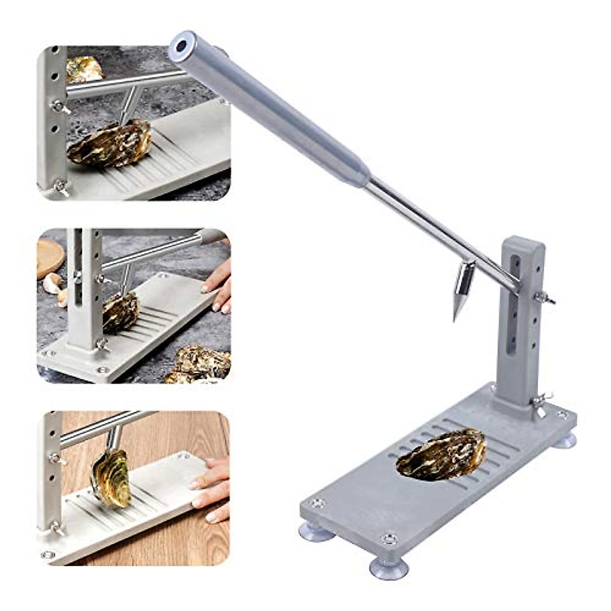 Horizontal Oyster Shucker, Oyster Clam Opener Tool and Knife Set For Hotel & Family Buffet