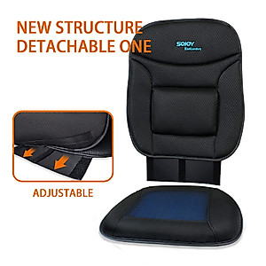 Sojoy Truck Seat Cushion with Firm Lumbar Support,Gel Seat Cushion with Upper Lower Back Support Pillow for Office,Car,Truck, Pain Relief Coccyx Seat Cushion