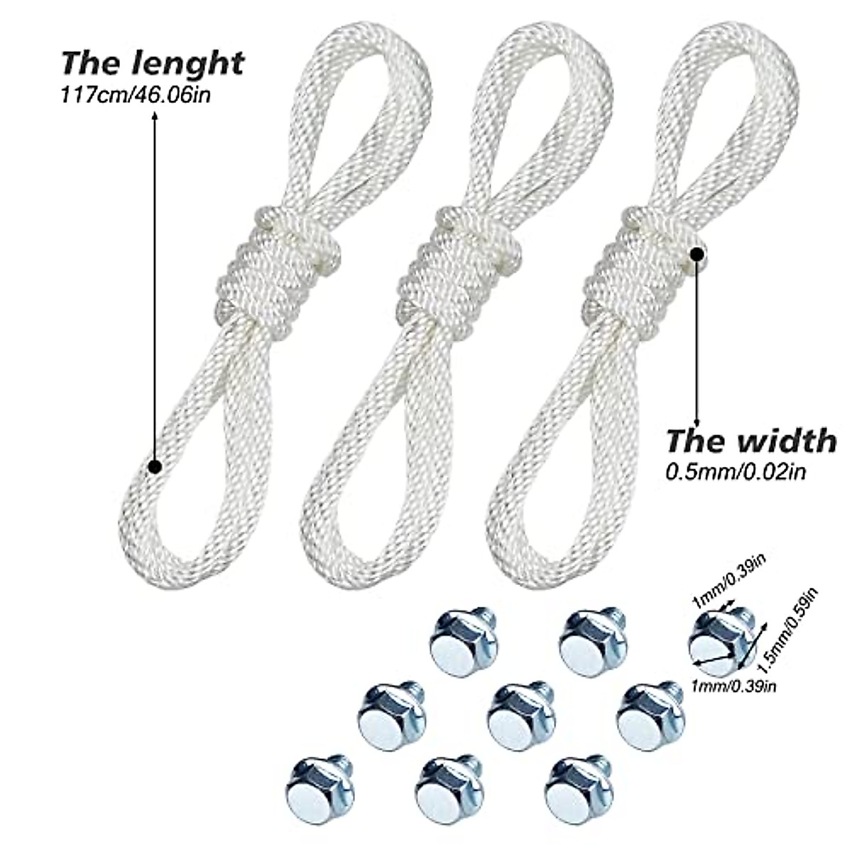 AIKENING Gx160 Recoil Starter Pull Start Assembly with Recoil Starter Rope Pull for Honda Recoil Starter(Pack of 2) Recoil Starter Rope X3 Bolts X9 Fit for Gx120 Gx160 Gx200