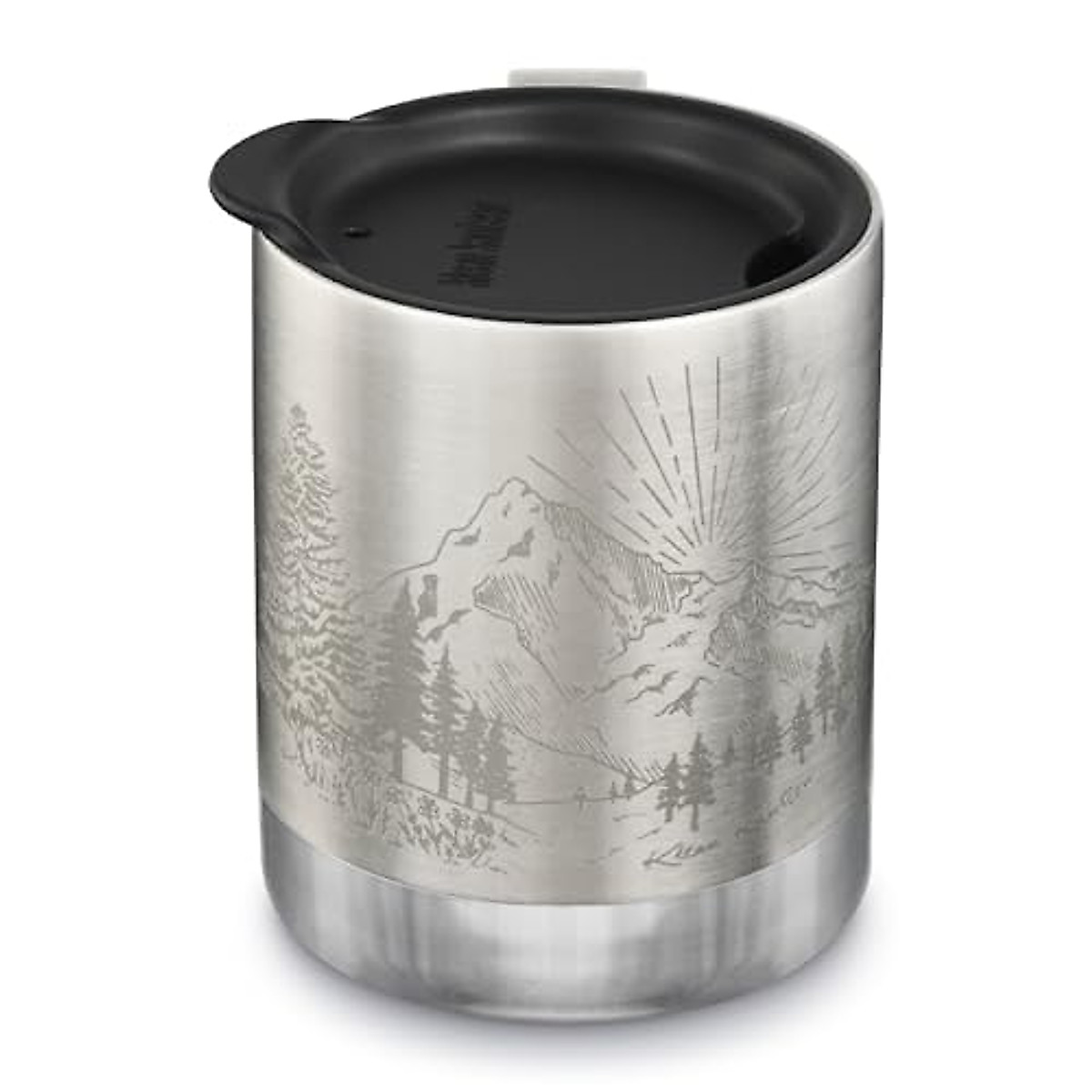 Klean Kanteen Camp Mug 12 Oz Laser Etch Mntns Brushed Silver