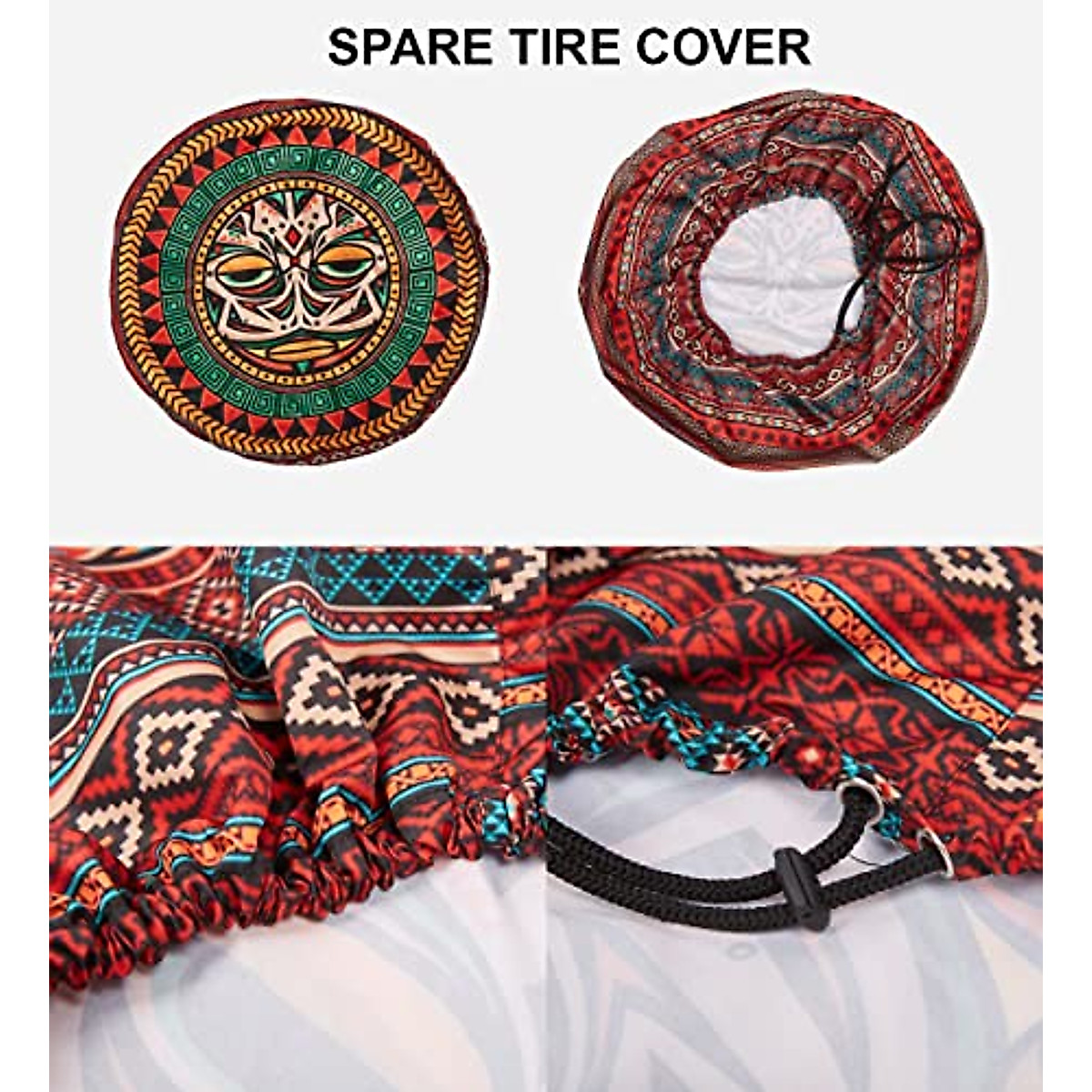 Tippsy LLC Store Bigfoot Camping Hiking Tire Cover, Bigfoot Spare Tire Cover with or Without Backup Camera Hole (Style 2)