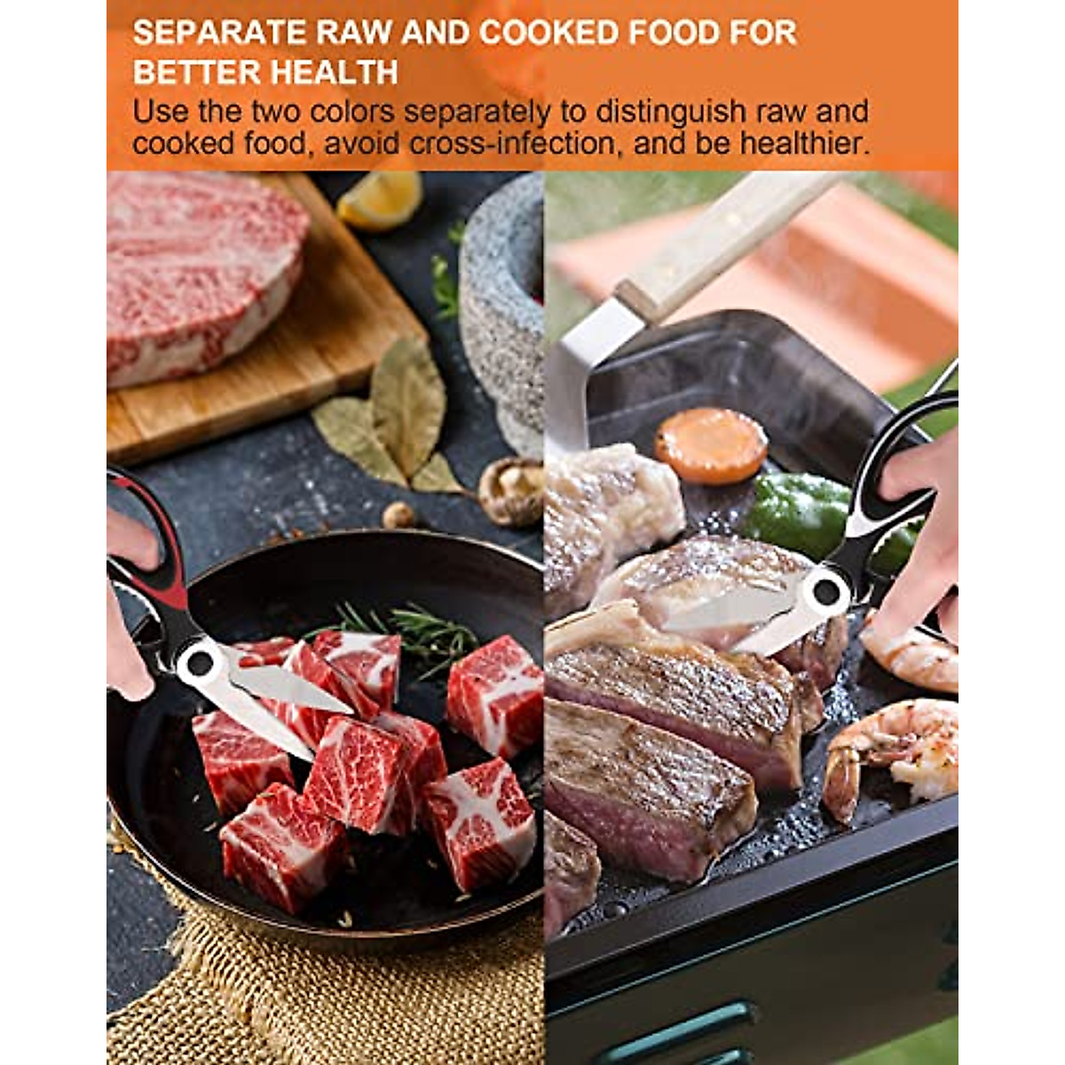 [2-pack] Kitchen Scissors Heavy Duty, Jocule Kitchen Shears Heavy Duty Scissors Kitchen, Upgrade Poultry Shears, Kitchen Shears Dishwasher Safe, Meat, Food Scissors, kitchen sissors for general use